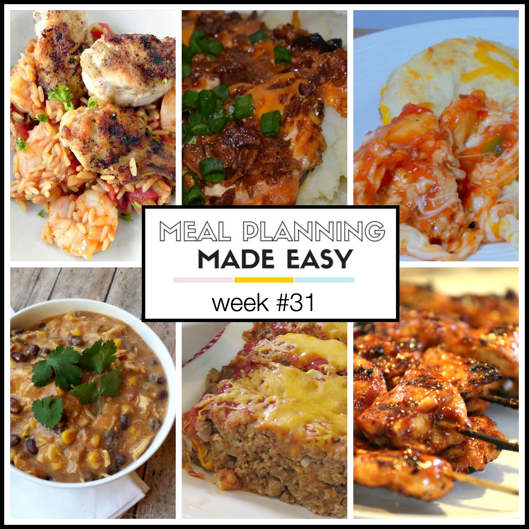 Easy Meal Plan Week 31 Written Reality
