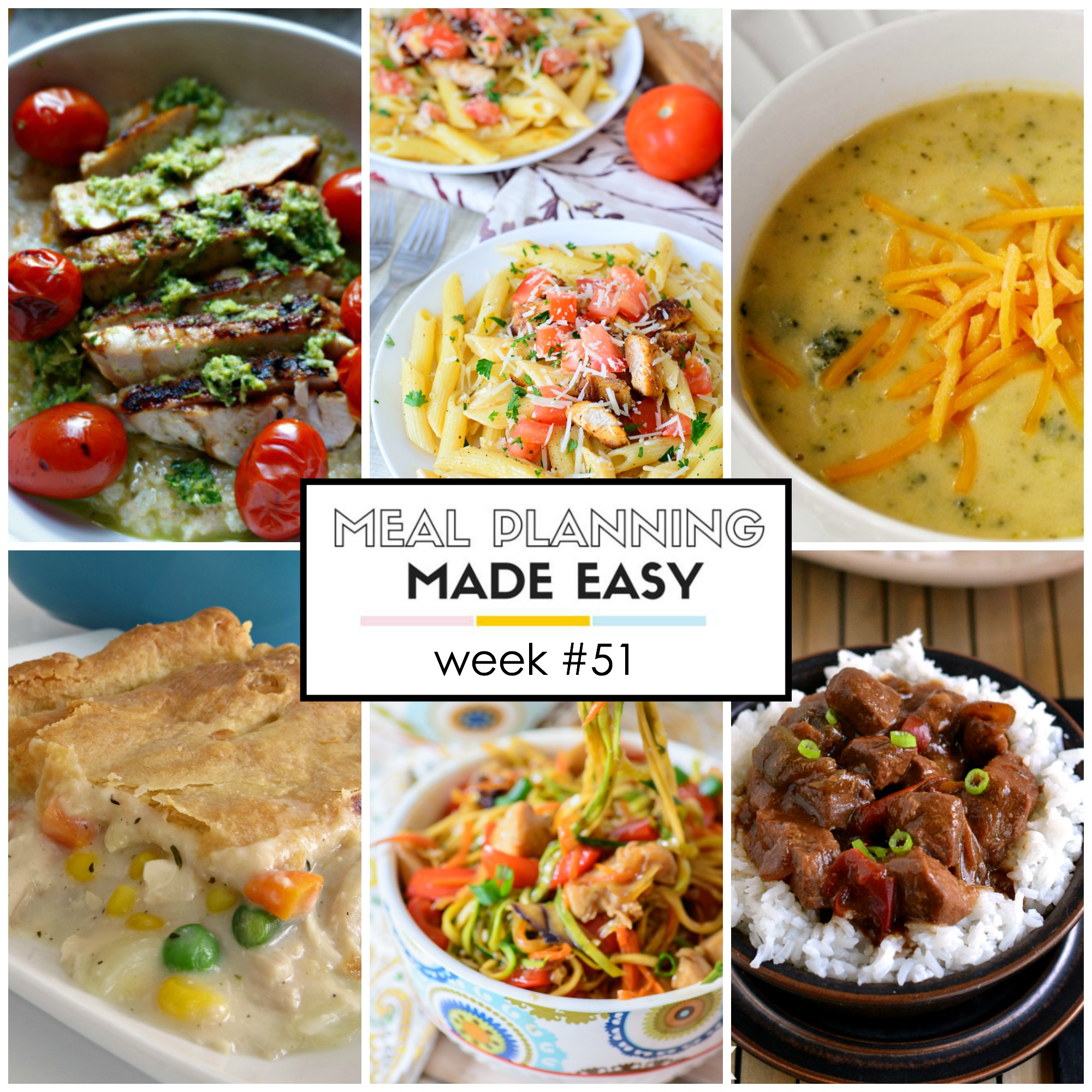 Easy Meal Plan Week 51 Written Reality